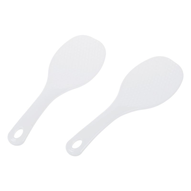 Plastic Rice Paddle Spoon Scoop 7.8 Inch Length 2 Pcs White ...