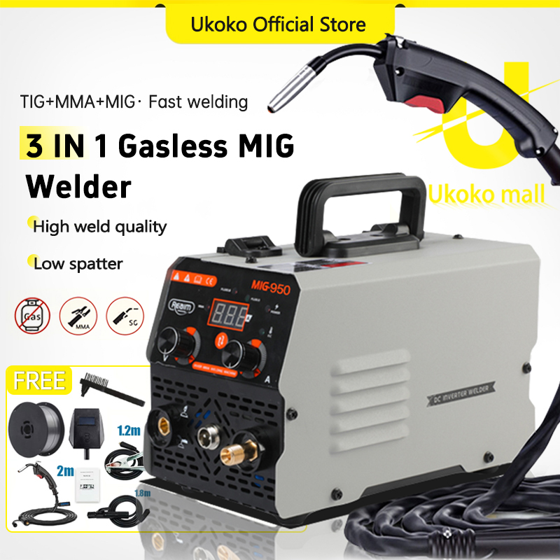 Portable MIG-950 Welding Machine MIG/TIG/MMA 3IN1 Gasless Welder IGBT ...
