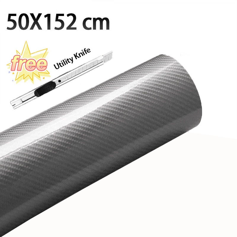 Waterproof 7D Carbon Fiber Sticker Vinyl Car Sticker Glossy Matte Black ...