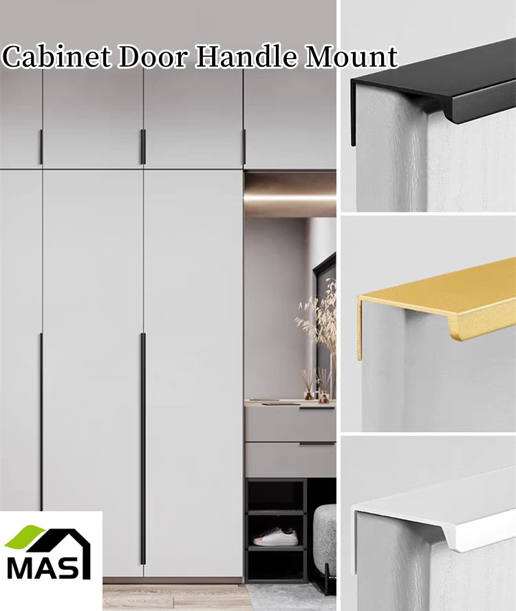 MAS GOODS 1 Pieces Durable Cabinet Door Handle Mount Finger Edge Pull ...