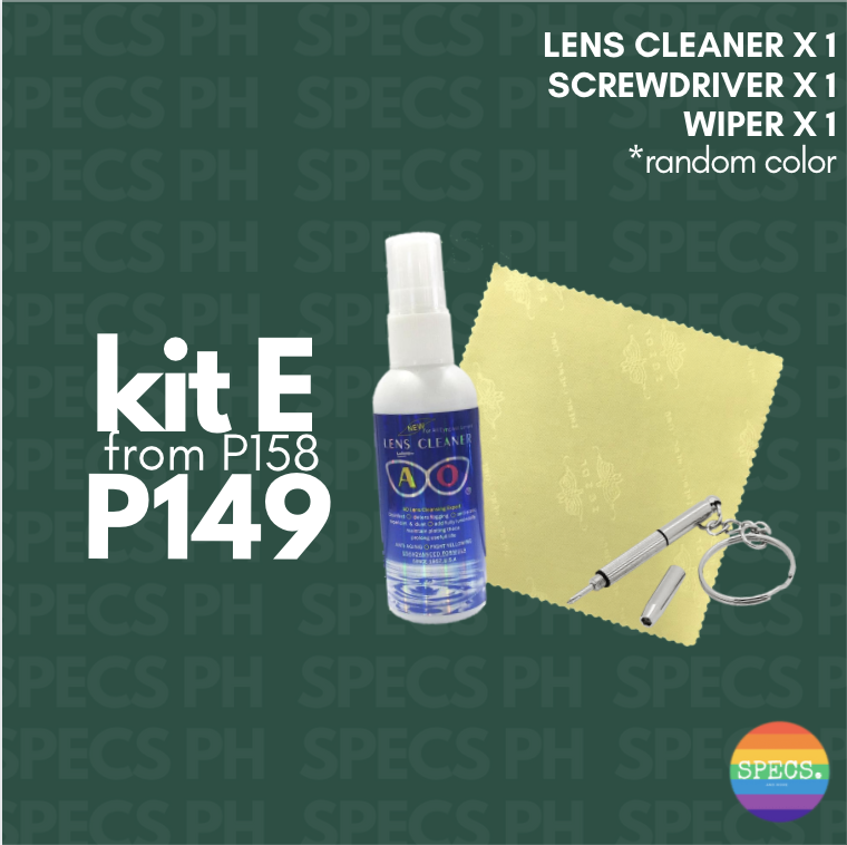 Eyeglass Cleaning Kit (AO lens cleaner solution + wiper/ MX ...