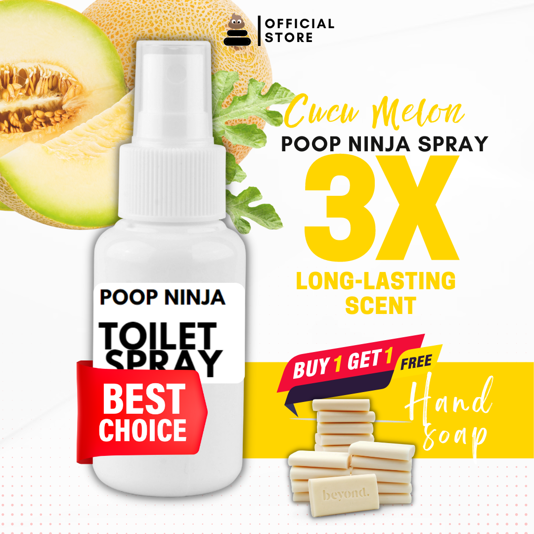 CUCU MELON Poop Spray Odor Buster Air Freshener Poop Ninja Poo Spray ...