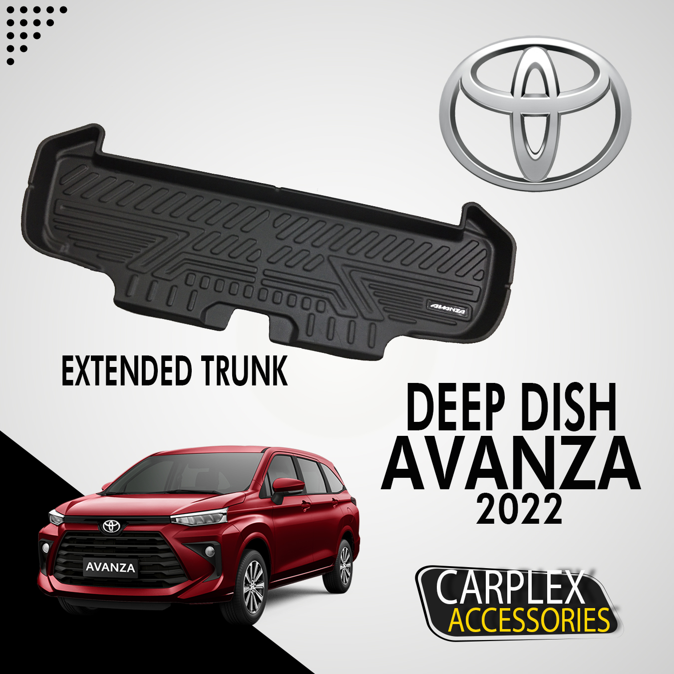 Carplex Toyota Avanza 2022 5D Deep Dish and Trunk Tray Floor Liner Car ...