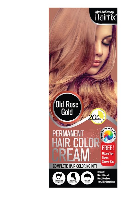 HAIRFIX Permanent Hair Color Cream Kit Old Rose 120ML | Lazada PH