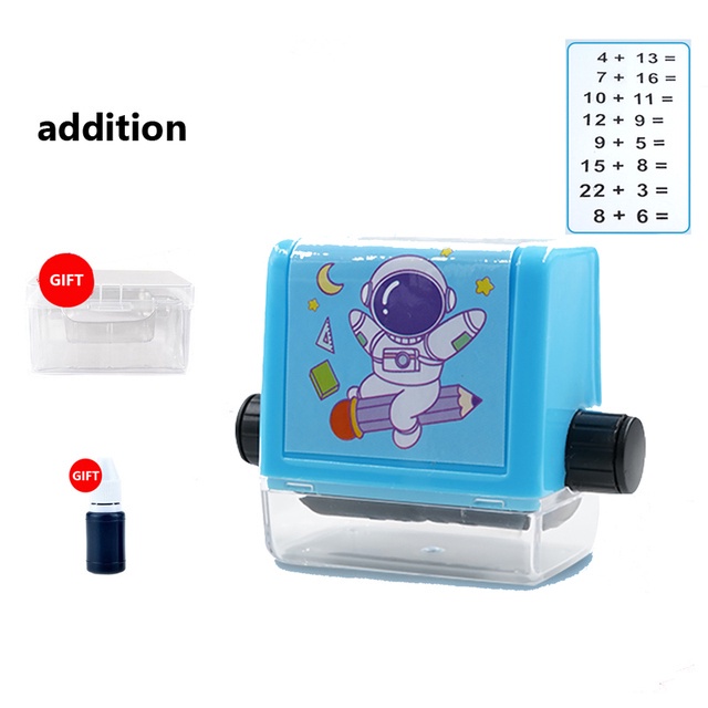 MEGATOP Math Roller Stamp Add Subtract Multiply Divide Seal Stamp Kids ...