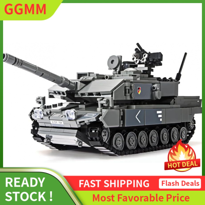 LZD DAHONPA Army Tank Building Block(898 PCS),WW2 Military Leopard 2 ...