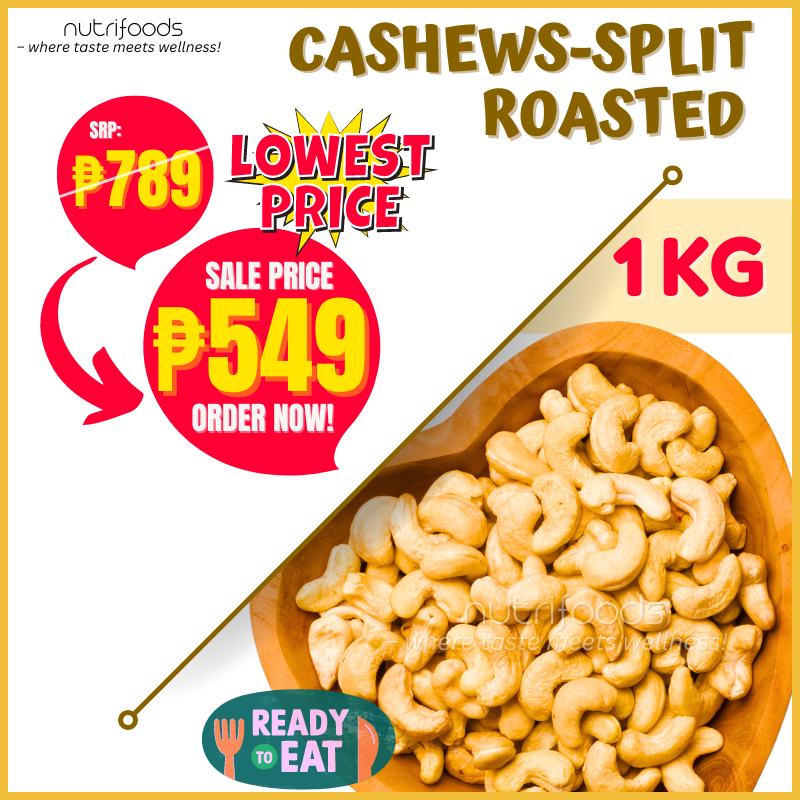 Nutrifoods Roasted Split Cashews Nuts 500g | 1KG | Lazada PH