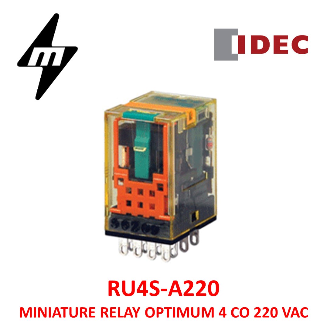 IDEC RU4S-A220 Miniature Relay Plug-In 4 PDT 6A 240VAC RU Universal ...