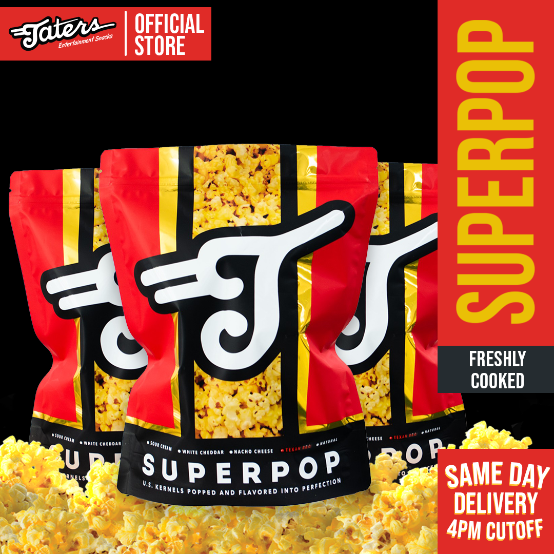 Taters Superpop Popcorn in Ziplock Pouch Popcorn Snack in Family Size ...