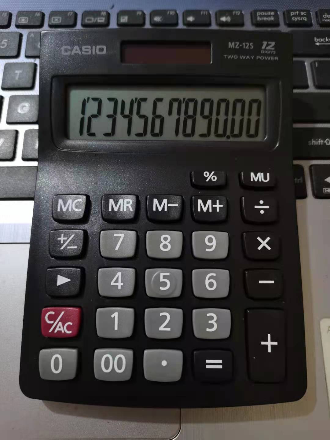 MZ-12S Solar Calculator - Solar and Battery Powered Calculator - 12 ...