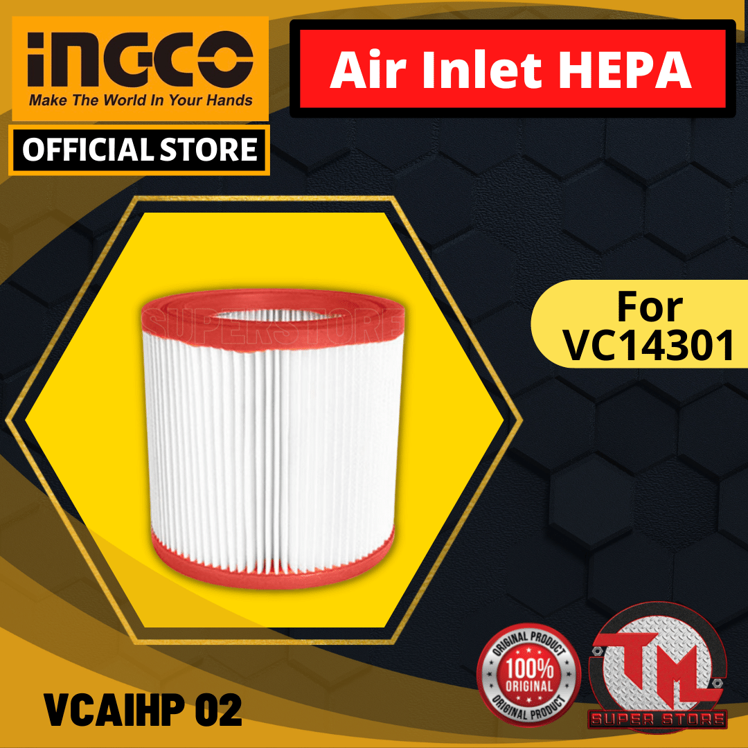 INGCO Air Inlet HEPA VCAIHP02 for Vacuum Cleaner VC14301 • Tm ss ...