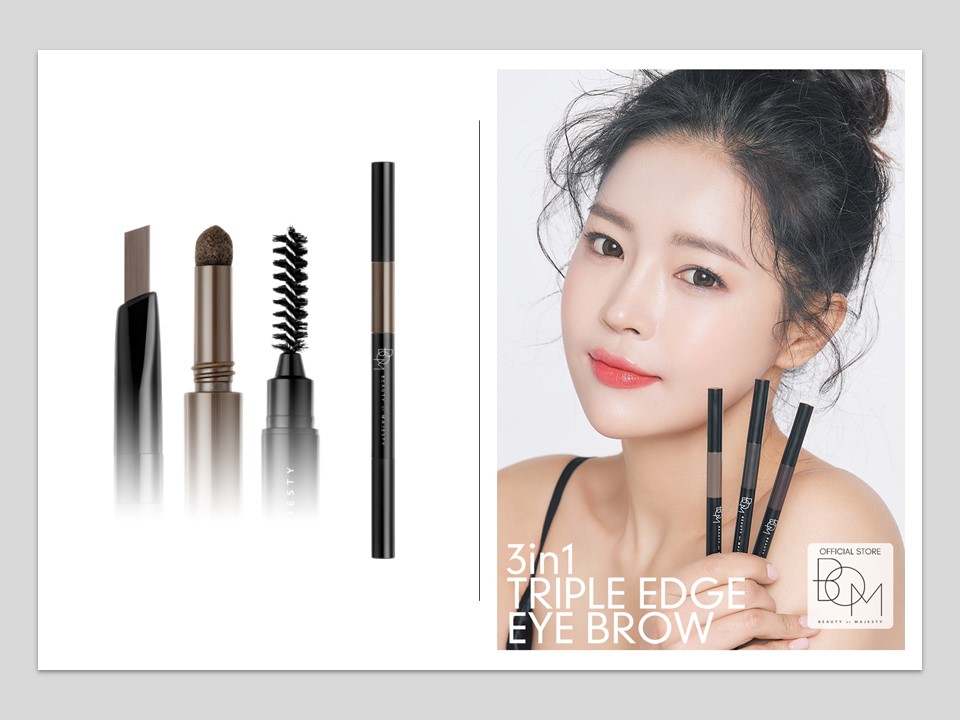 Beauty of Majesty 3 in 1 Triple Edge Eye Brow in 3 Colours - 100% Made ...