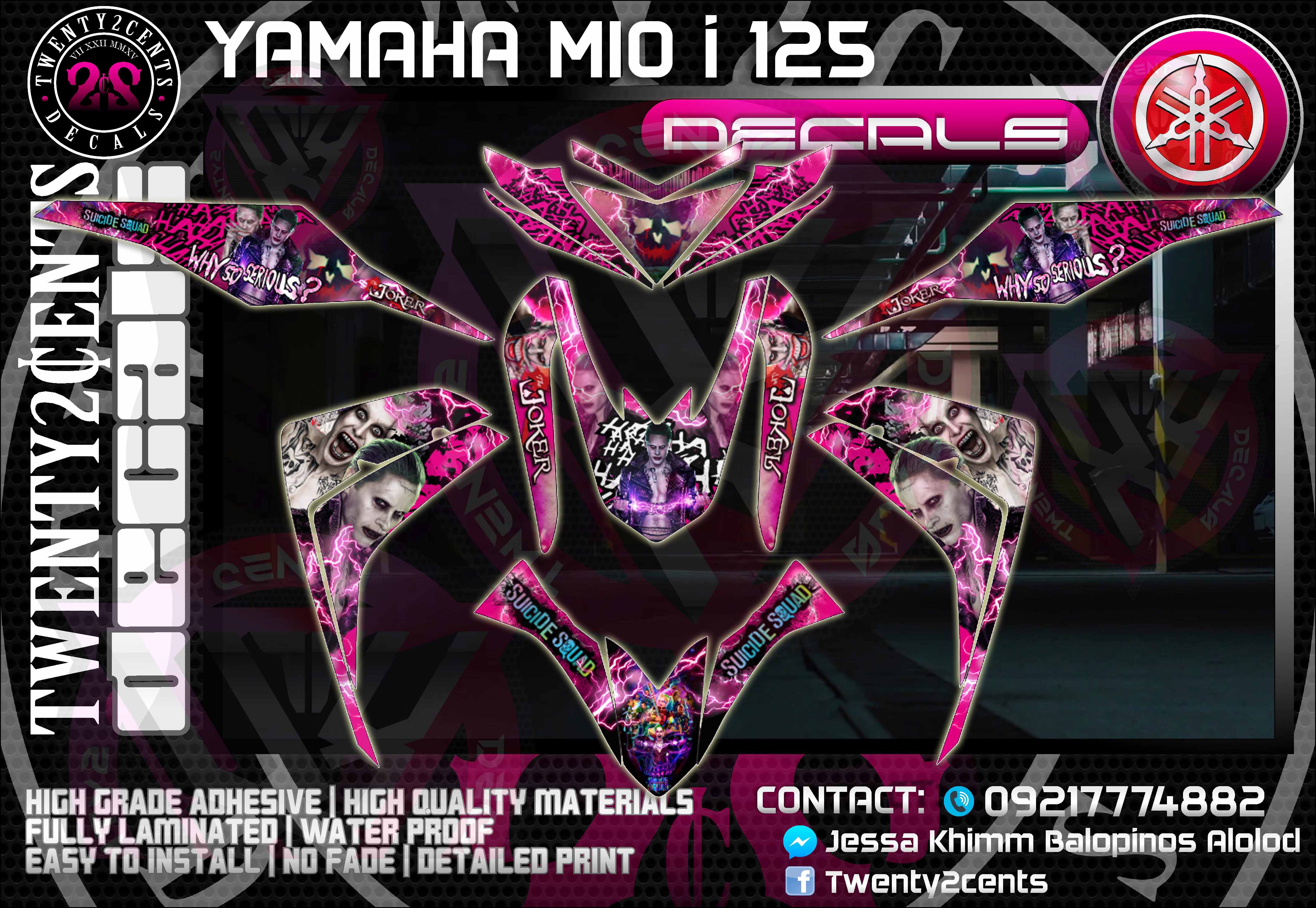 High-Quality Decals and Stickers for yamaha mio i 125 / 125s magenta ...