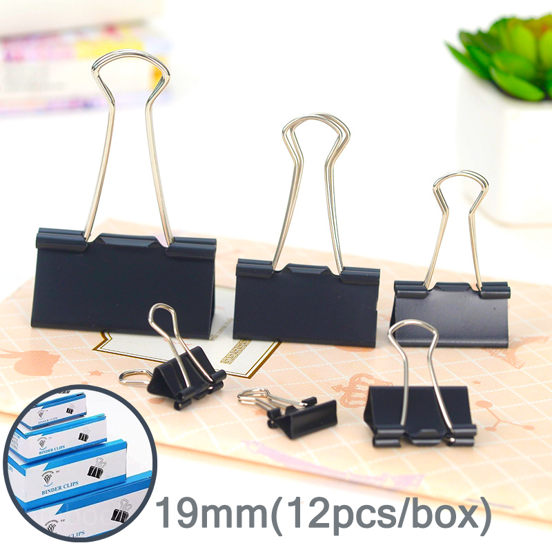Metal Binder Clip Paper Clamp Office School Binding Supplies Student ...