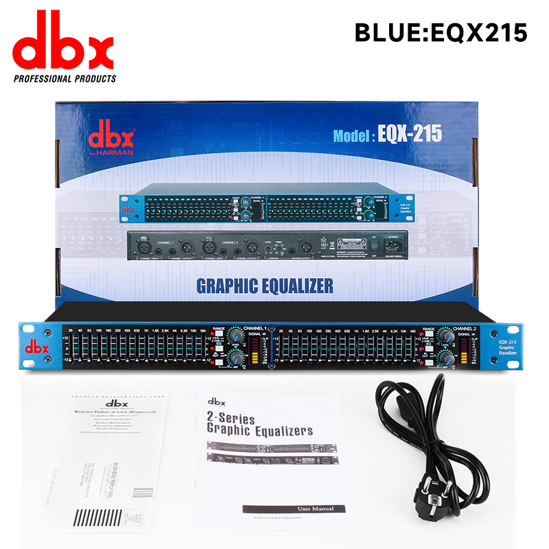 DBX EQX215(WHITE)/(BLUE) Professional Balancer has two channels with a high filter that ...