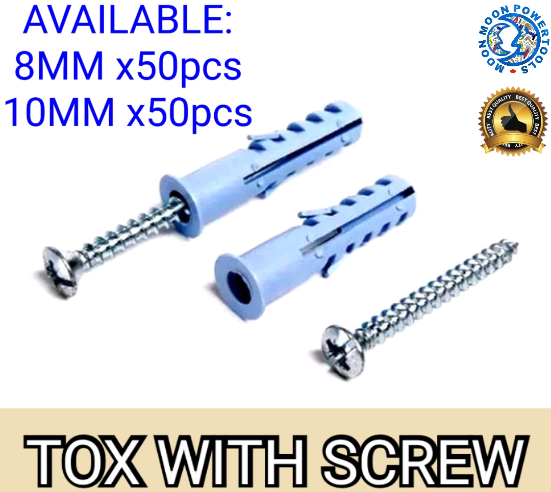 1 Box Tox with Screw 8mm// 10mm 50pcs | Lazada PH