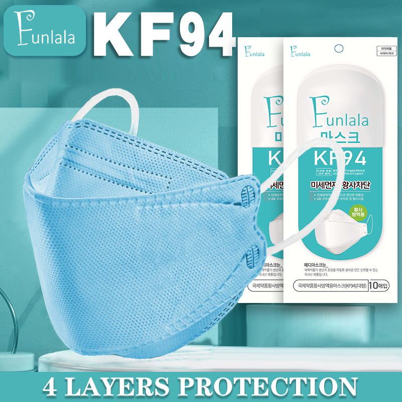 KF94 face mask original 50PCS FDA Approved 4 layers of non-woven fabric protection filter 3d ...