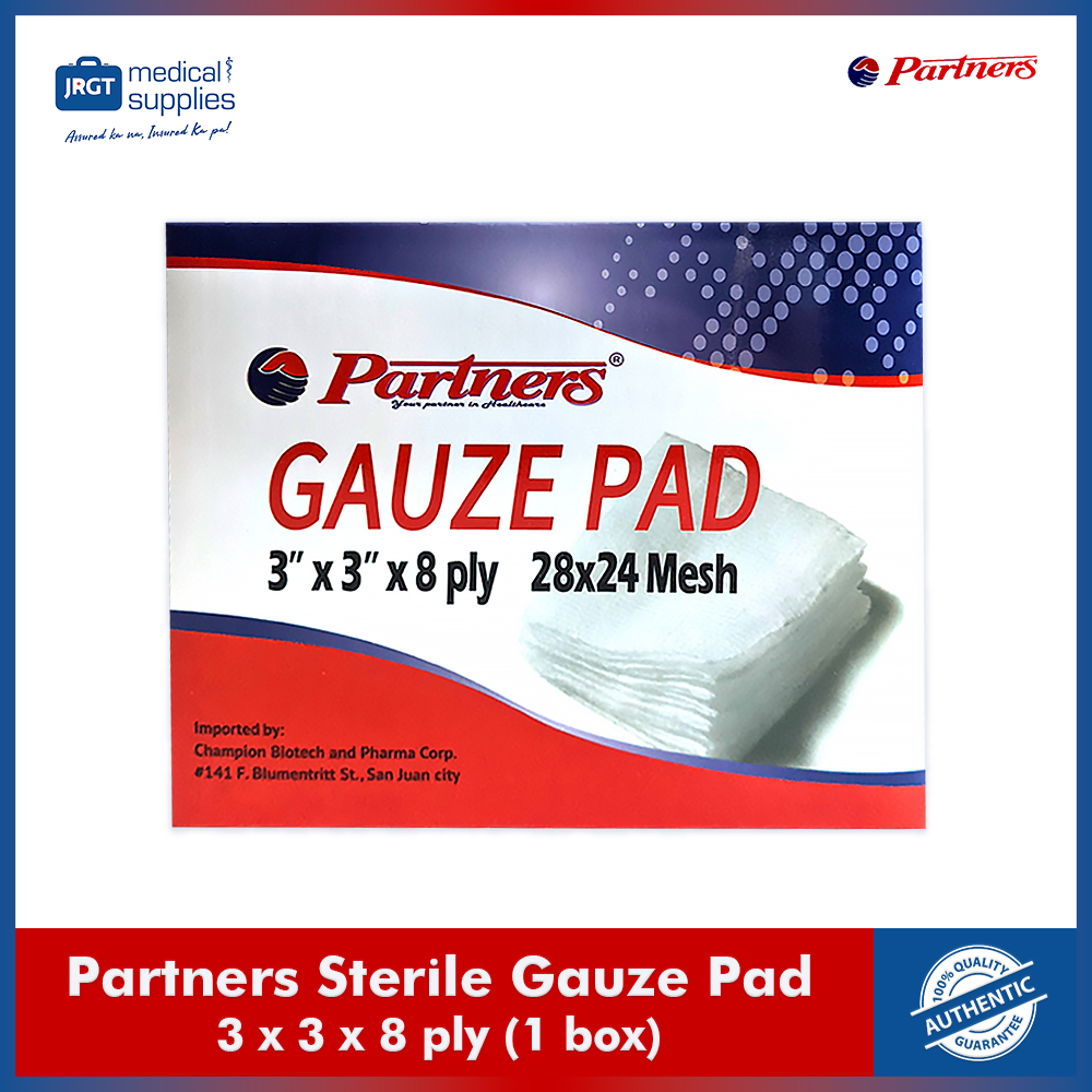 Partners Gauze Pad 3x3 (1 box) | Lazada PH