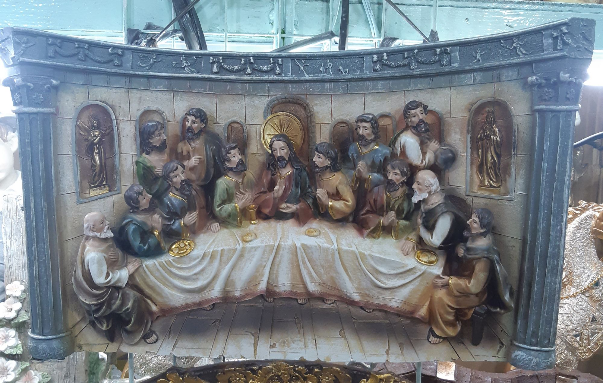 The Last Supper Jesus and the 12 Apostles Stone Finish Ceramic | Lazada PH