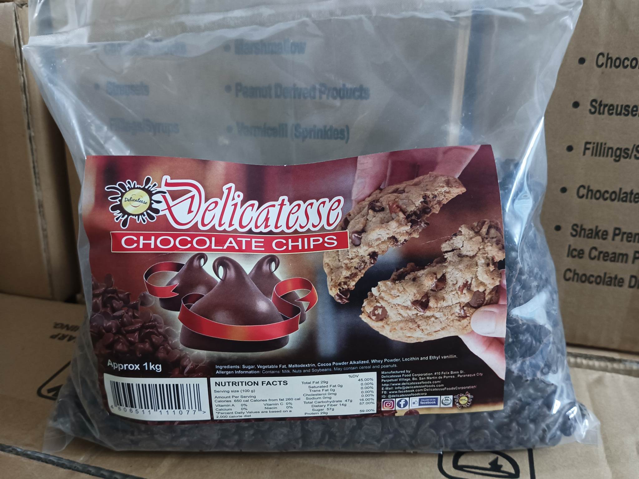 Delicatesse Semi-Sweet Chocolate Chips Baking Chips 1kg | Lazada PH