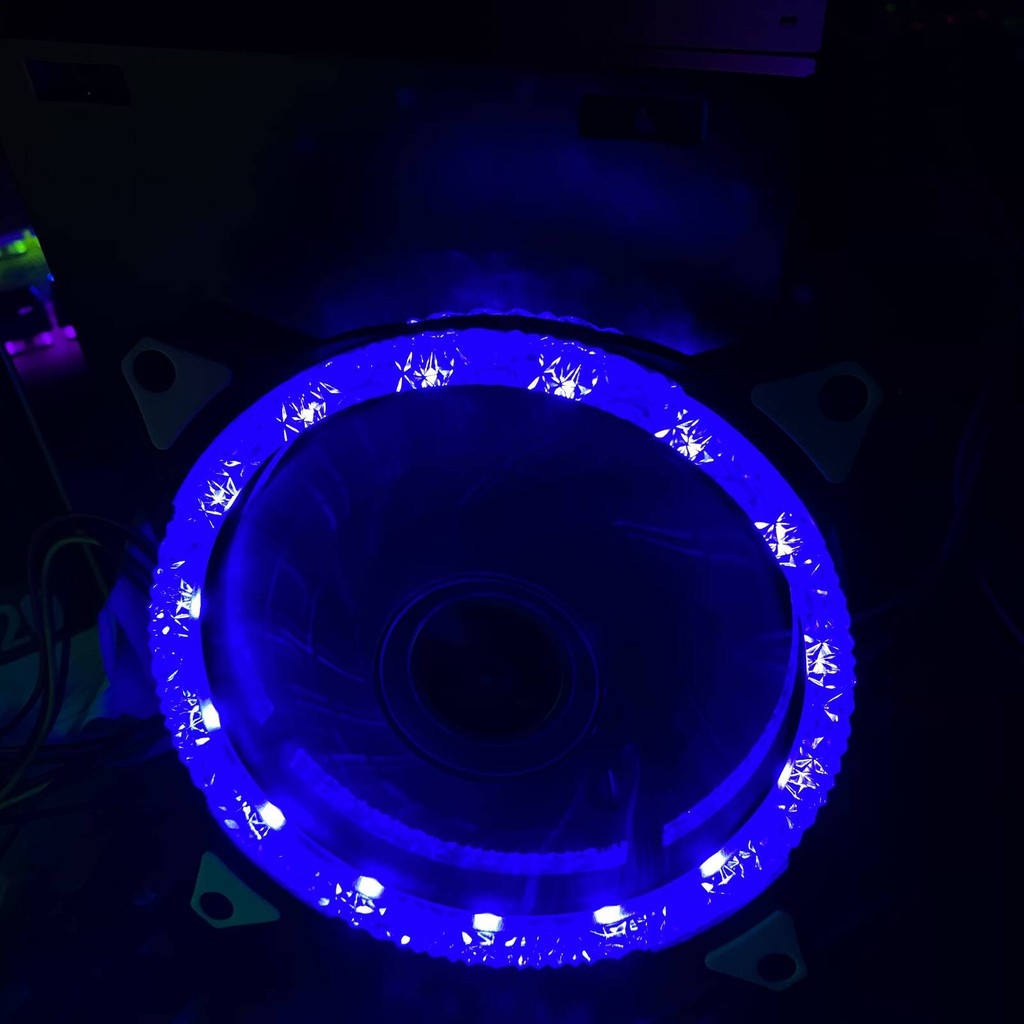 YGT FAN DOUBLE RING DIAMOND 120MM Case Chassis Cooling Ring CPU Fan ...