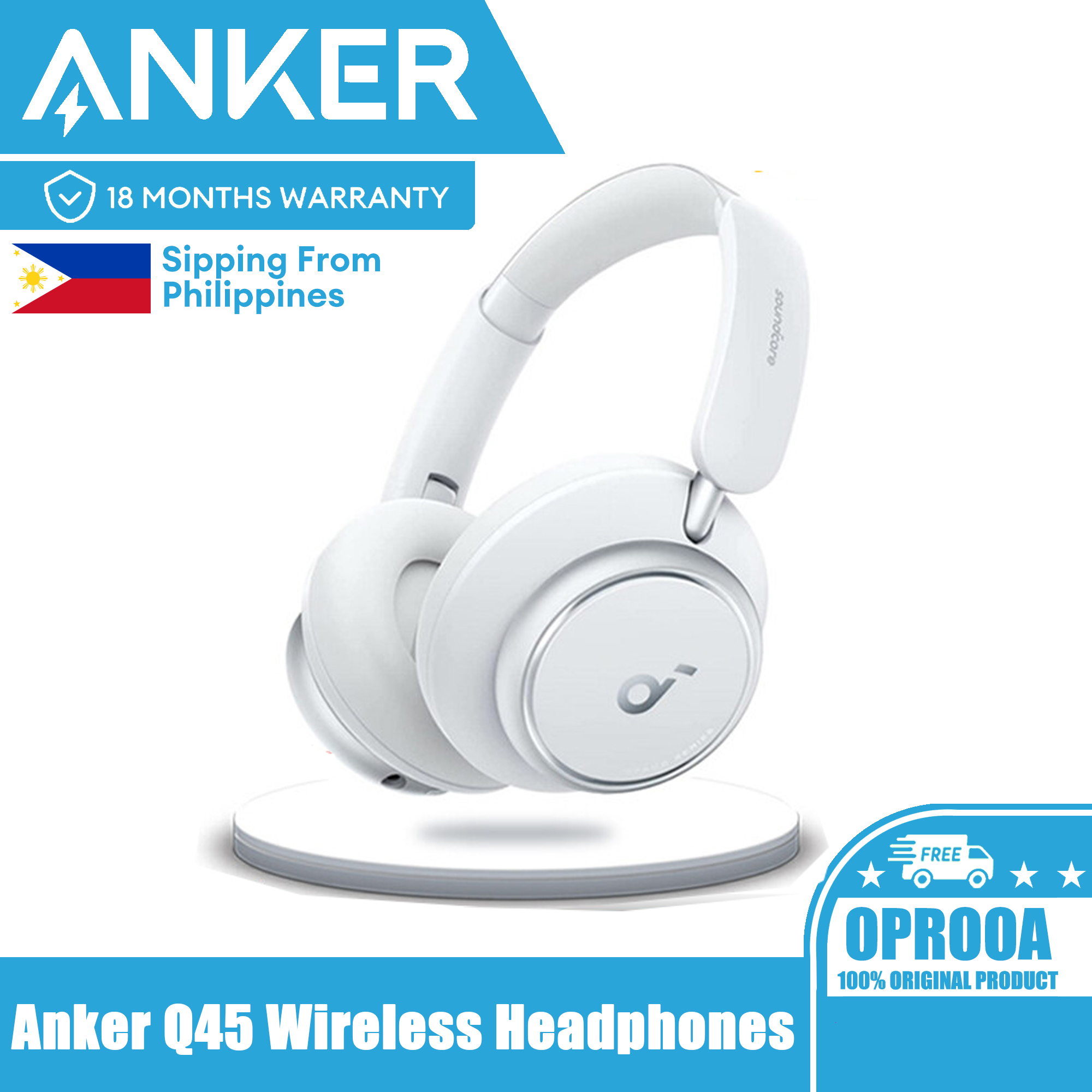 Soundcore by Anker Space Q45 Adaptive Active Noise Cancelling Headphones, Reduce Noise by Up to ...