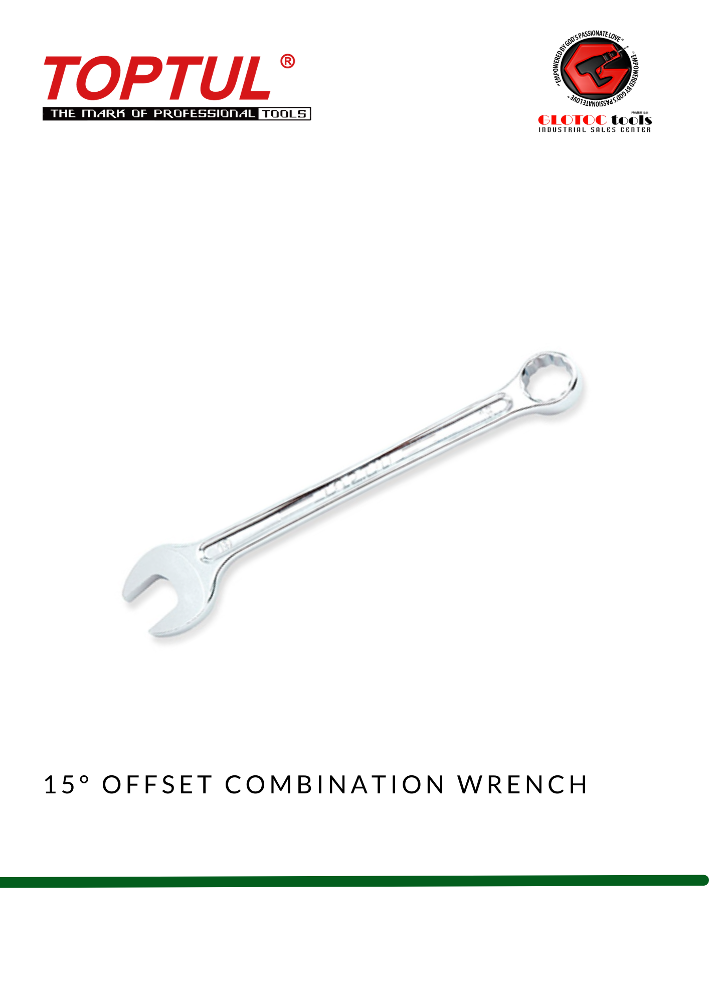 TOPTUL 15 DEG Offset Combination Wrench (AAEX Series) | Lazada PH