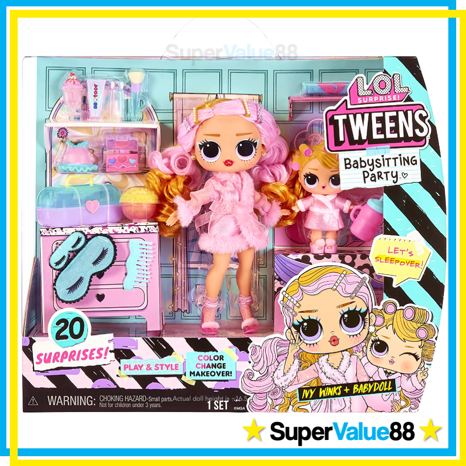 Original LOL Surprise! Tweens Sleepover Party Playset with Ivy Winks, 2 ...