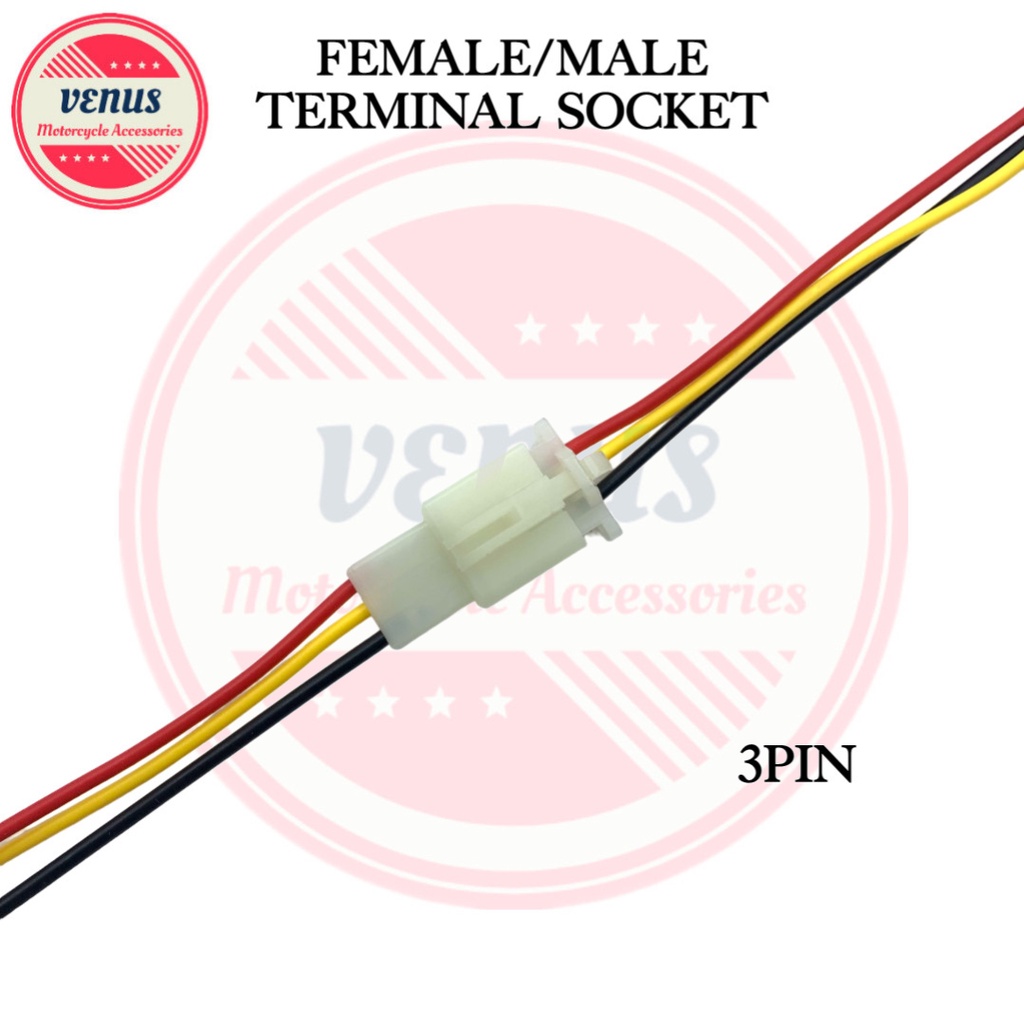 Venus Motorcycle Terminal Wire Connector Socket Male/Female Universal ...