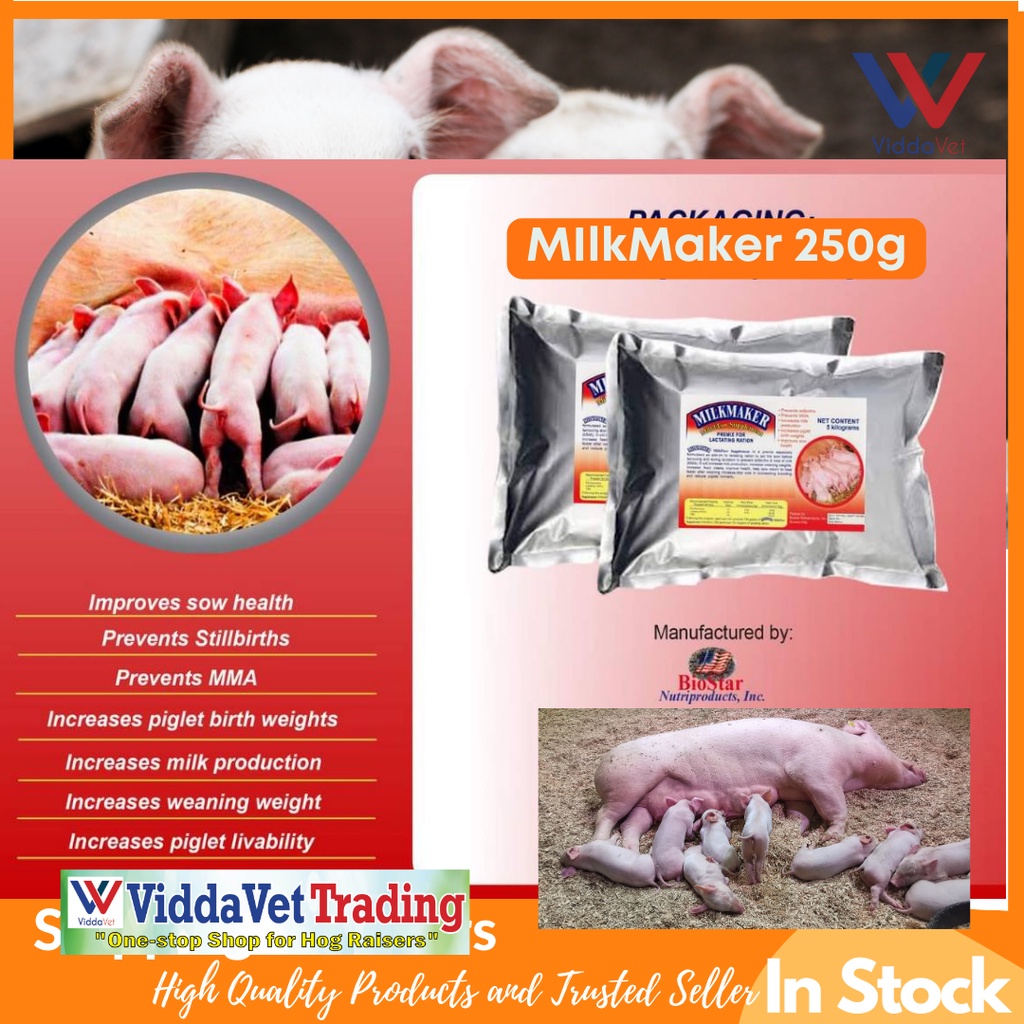 MilkFlow Supplement Premix for Lactating Sow - 250g MilkMaker for pig ...