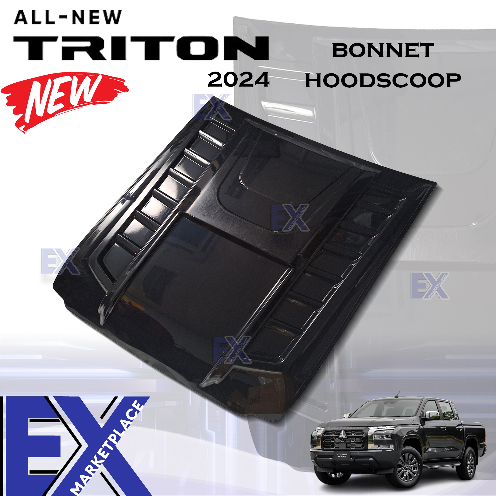 All-New Mitsubishi Triton 2024 OEM Bonnet Hood Scoop Thailand Quality ...
