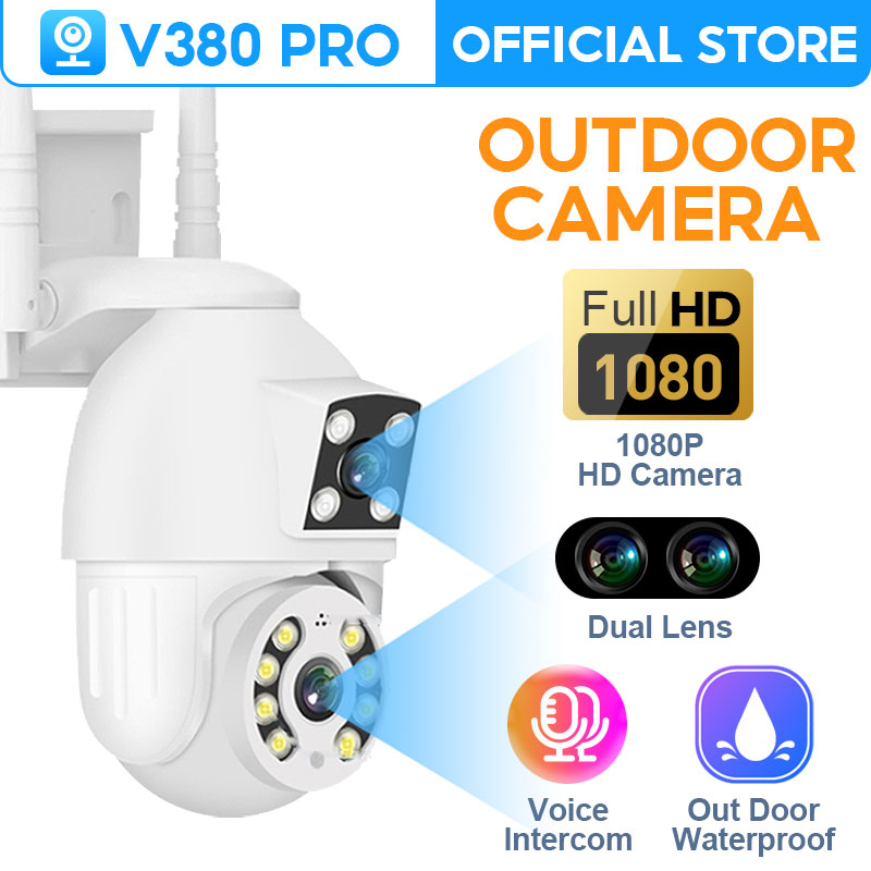 V380 Pro Outdoor Dual Lens CCTV Camera Wireless waterproof 360 Degree ...