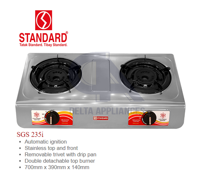 Standard SGS 235i Double Burner Gas Stove | Lazada PH