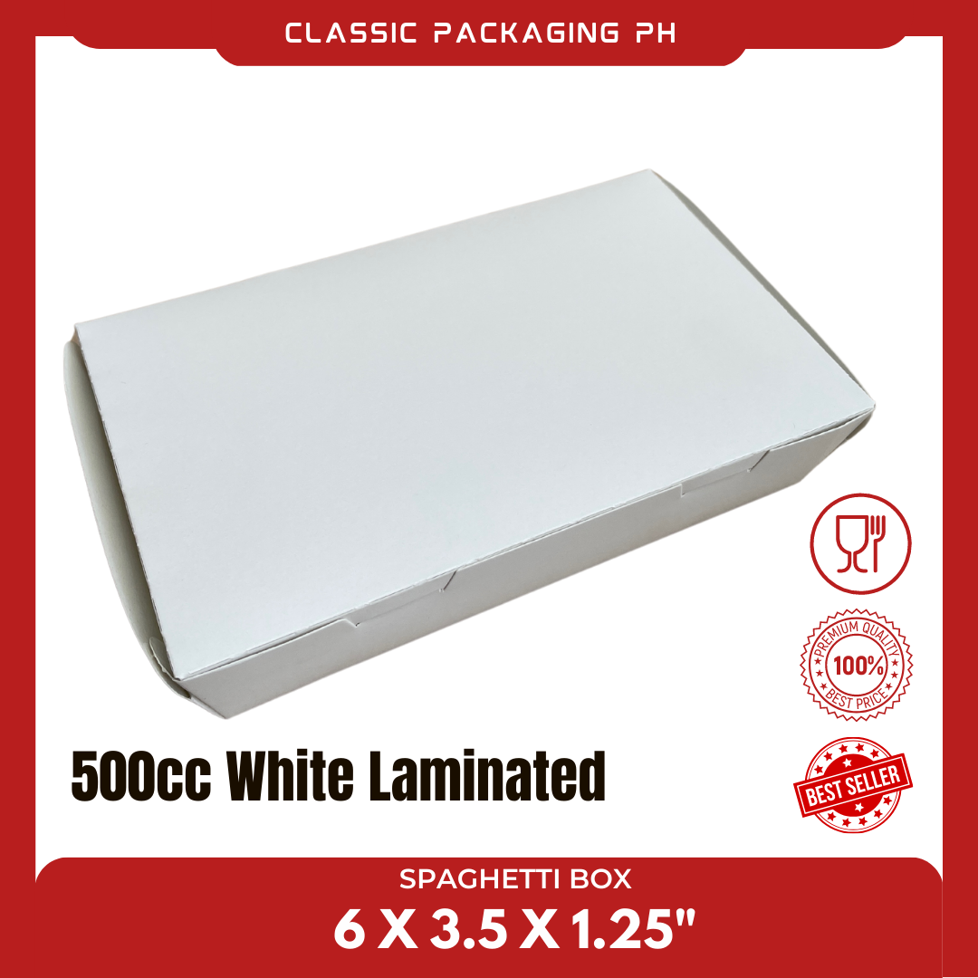 25 pcs Spaghetti Box Meal Box Inside White Laminated Take Out Box ...