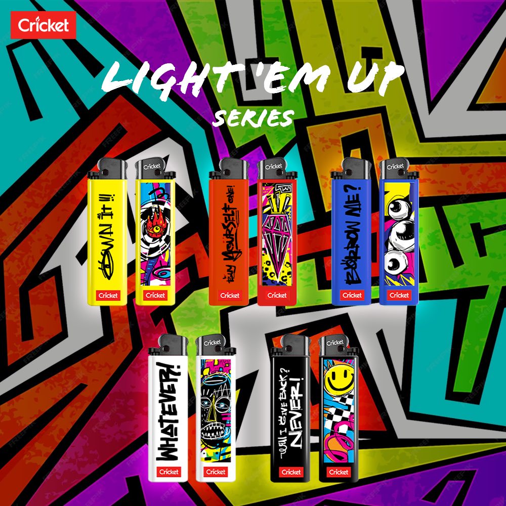 Cricket LIGHT'EM UP Series Original Lighter (5pc pack) | Lazada PH