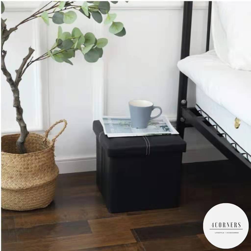 Diva SOFA Storage Box Chair Ottoman Leather Foldable Storage Stool ...