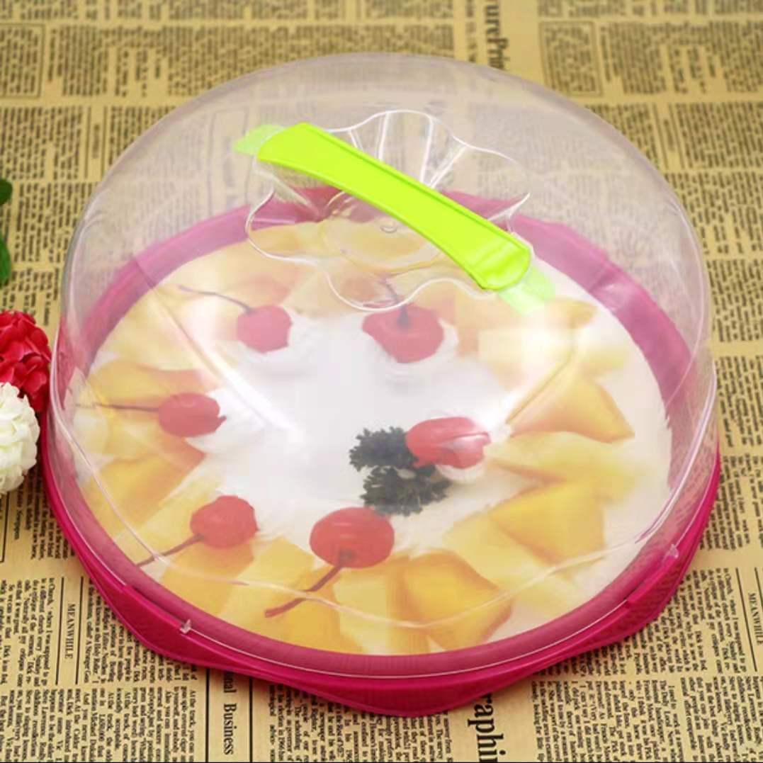 Cake storage box portable round birthday cake dessert fruit storage box ...