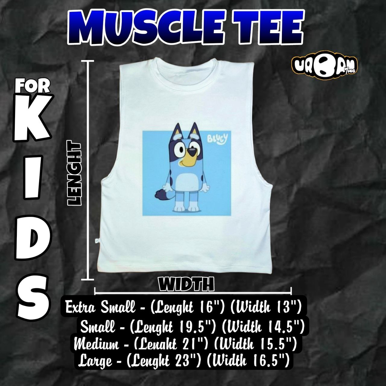 MUSCLE TEE (Bluey) FOR KIDS. SUBLIMATION PRINT NOT FADING. | Lazada PH