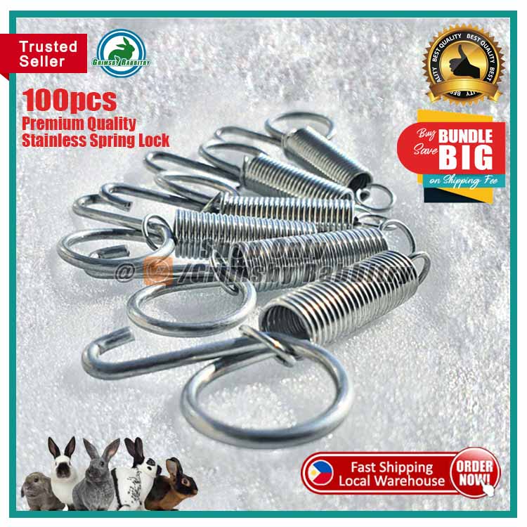 GLP Cage Spring Lock Hooks for Pet Cage Poultry Wire Fence Rabbit ...