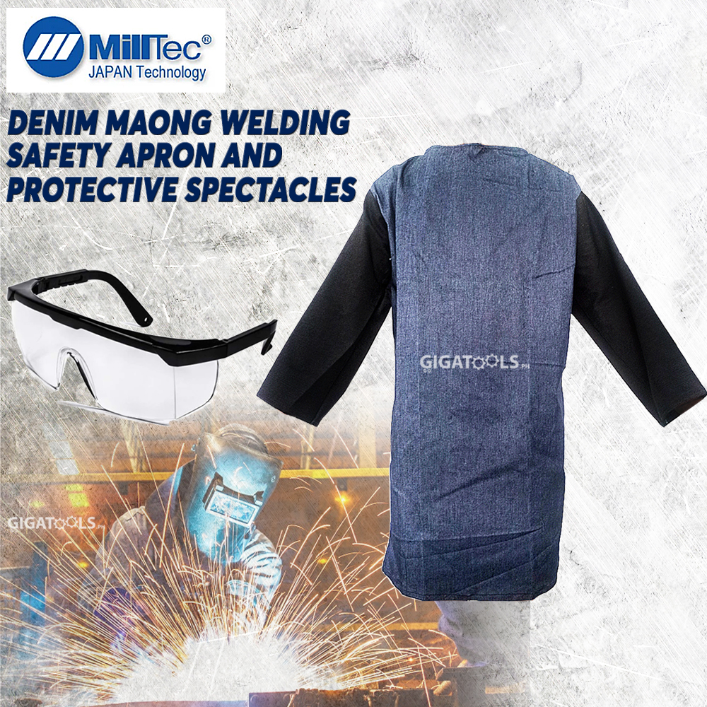 Milltec Denim Maong Workshop / Welding Apron with sleeves and with ...