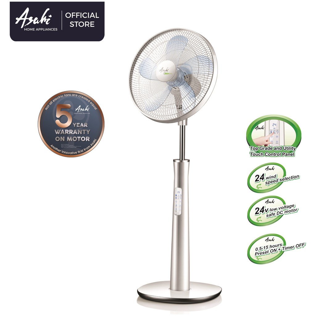 Asahi Original Inverter Stand Fan with 24 Speeds Control and LED ...