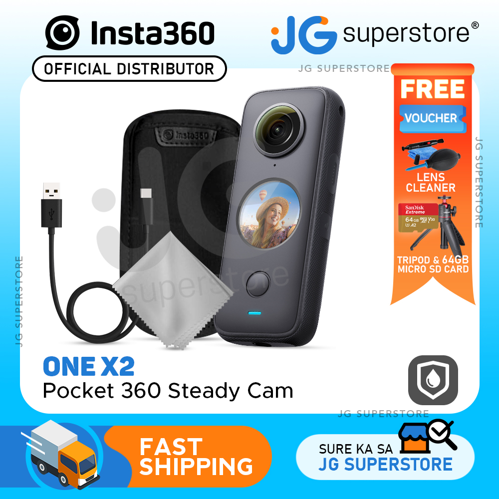 Insta360 ONE X2 Pocket 360 Camera Waterproof Steady Cam 5.7K 30fps with ...