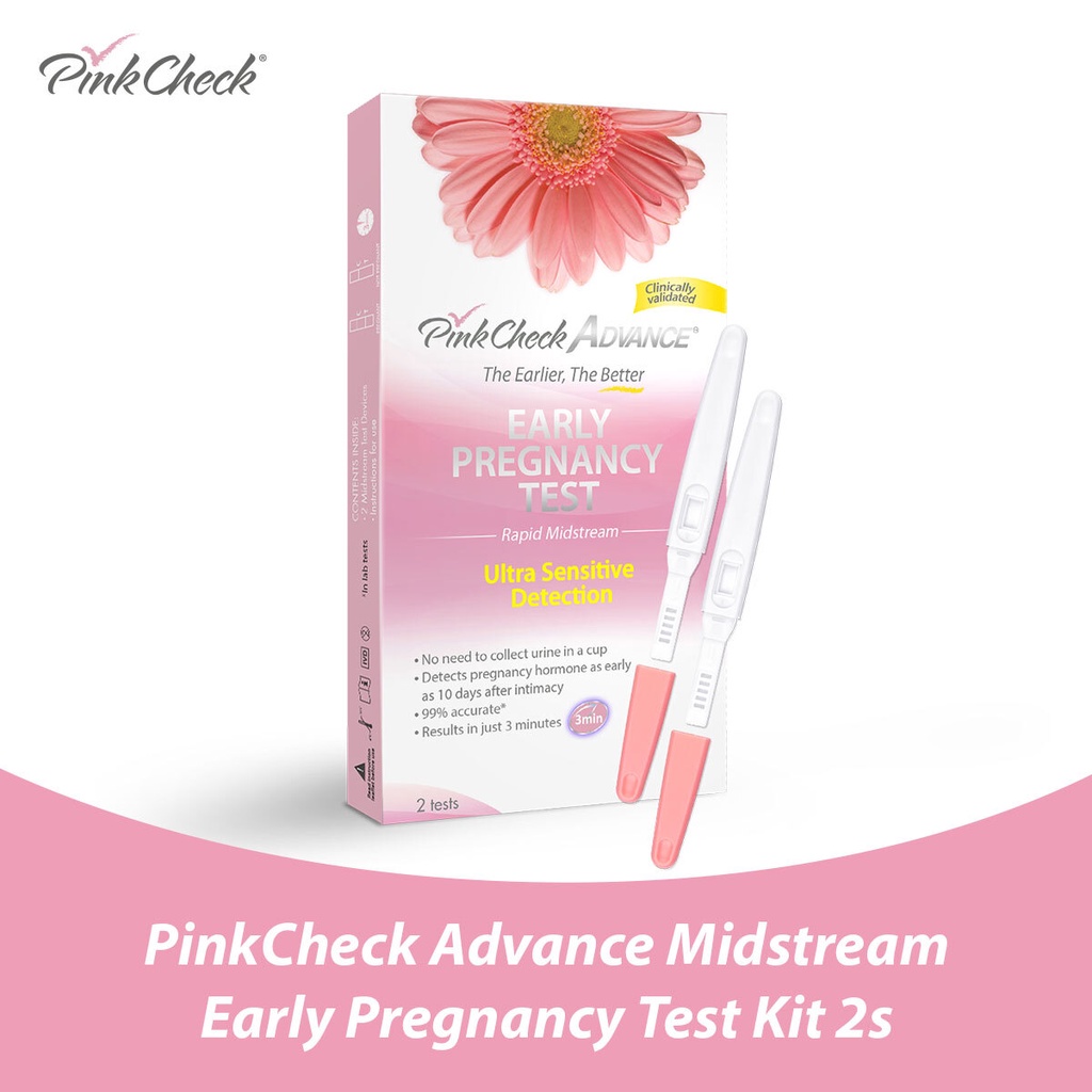 PinkCheck Advance Midstream Early Pregnancy Test Kit 2s | Lazada PH