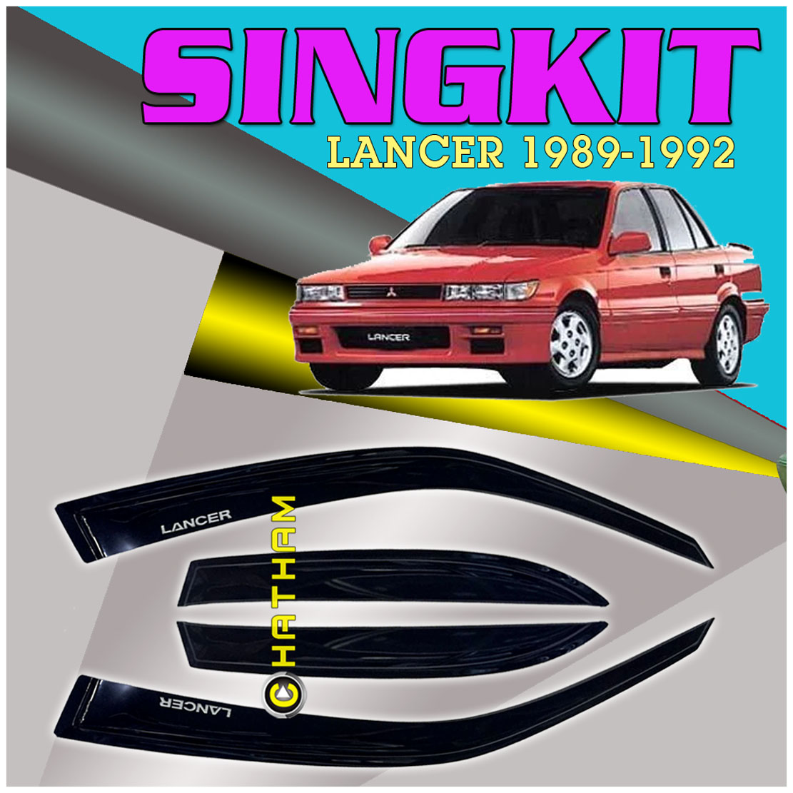 Rain Guard for Lancer Singkit 1989 to 1992 ( Window Door Visor 1990 ...