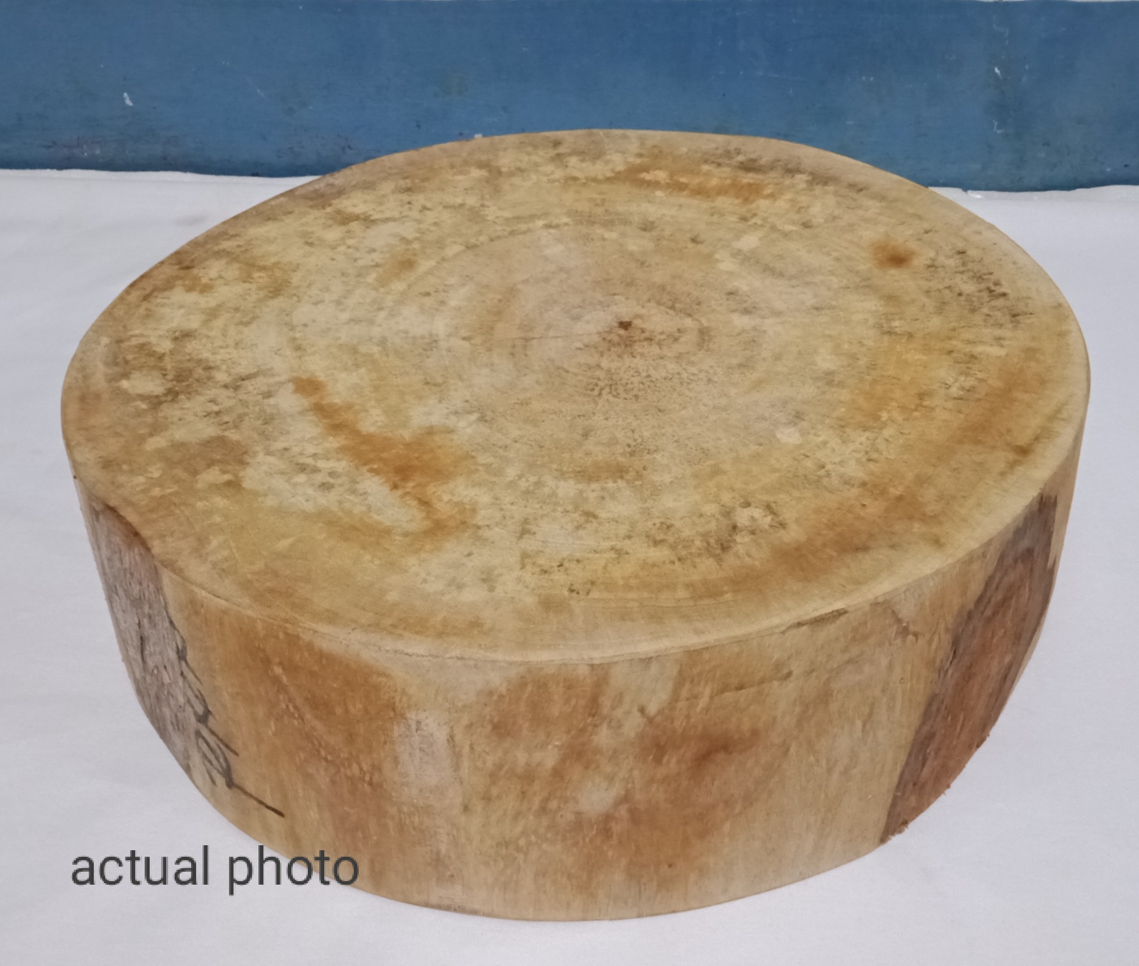 Big Thick Sangkalan/ Sampaloc Round Wooden Chopping Board/ Matibay sa ...