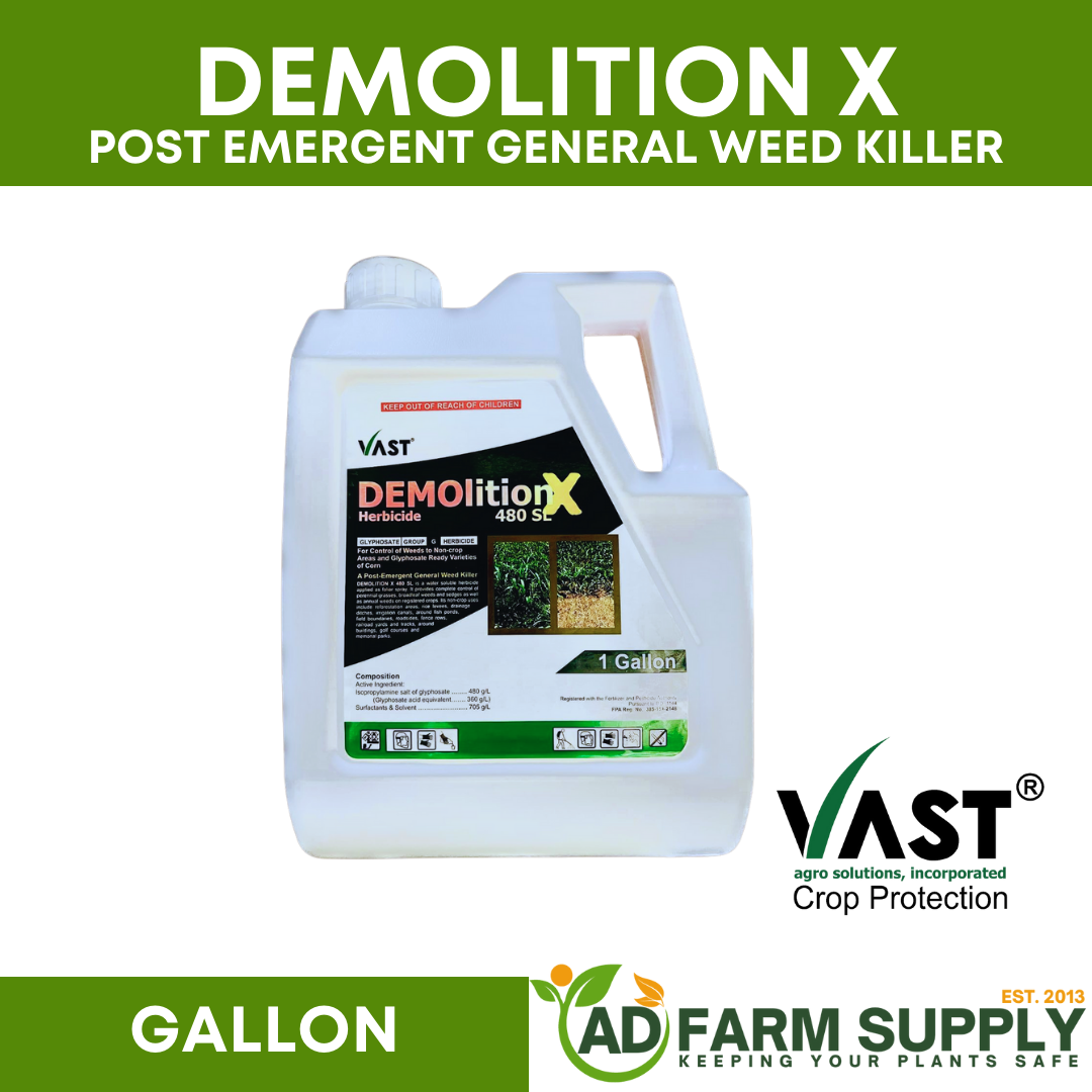 Vast Demolition X - Glyphosate 480SL Post Emergent Herbicide - 1 Gallon ...