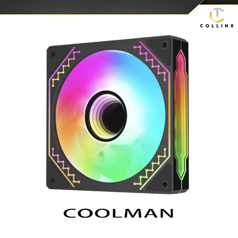 Coolman 3IN1 RGB Fans with Remote CM-03 Infinity Mirror | Black White | High Quality | Collinx ...