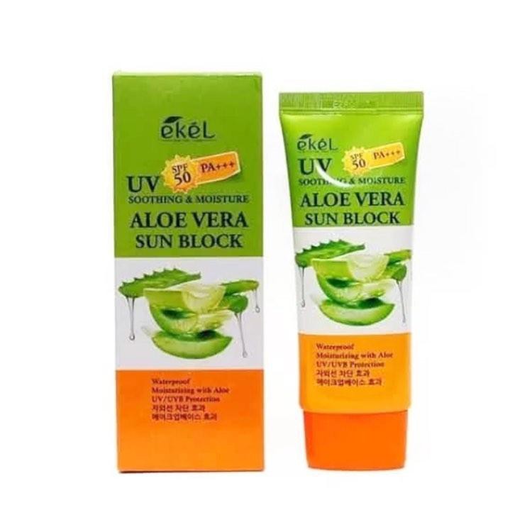 EKEL UV Soothing & Moisture Aloe Vera Sun Block SPF 50 PA +++ 70ml ...