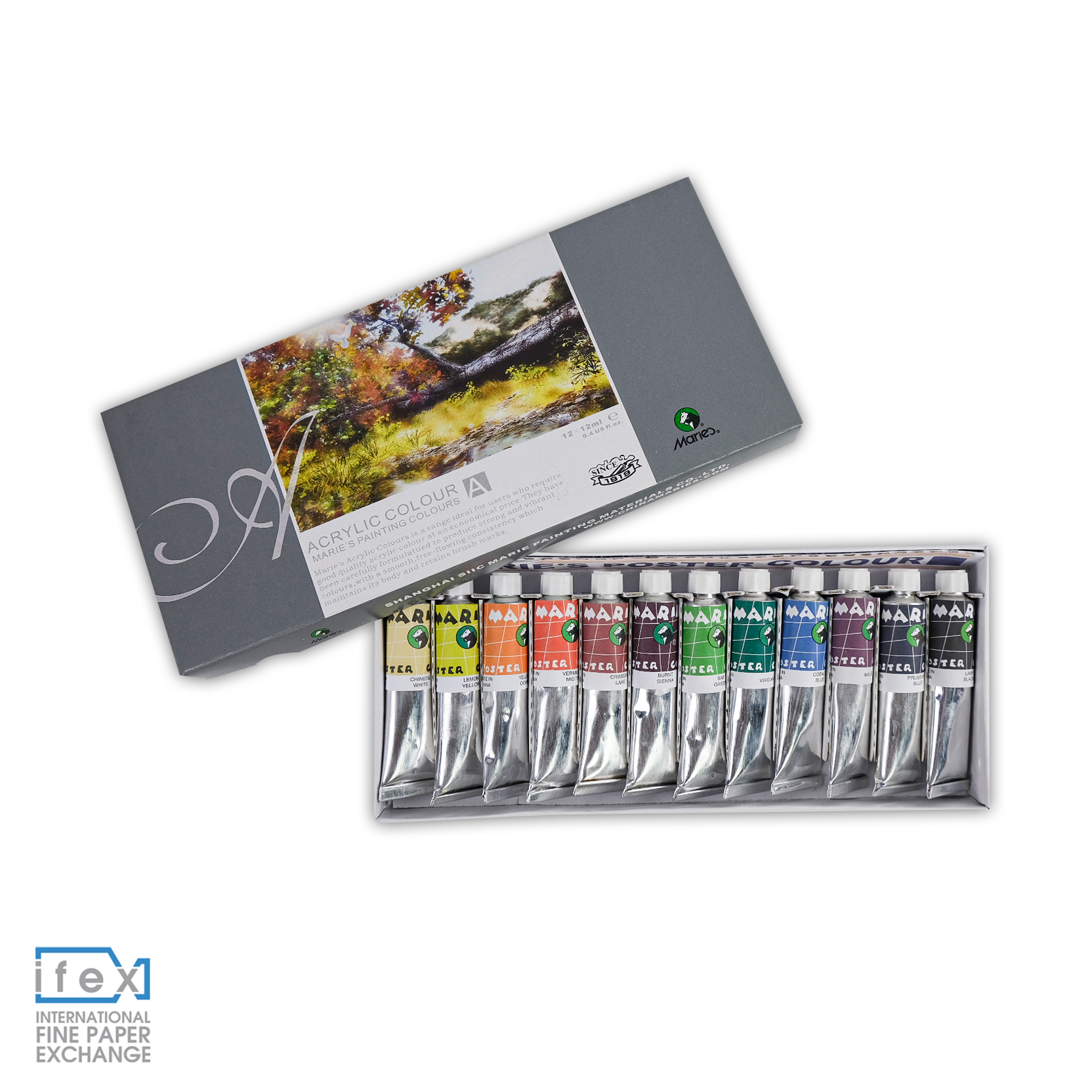 Marie's Acrylic Colour 12x12ml Assorted 12pcs | Lazada PH