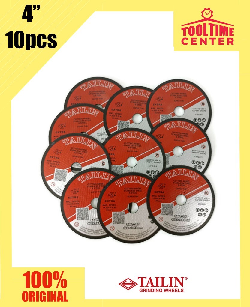 Tailin Super Thin Cutting Disc 4 for Stainless Steel & Metal 10 pcs ...